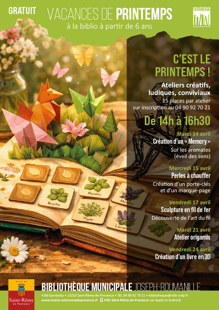 Vacances de printemps : c’est le printemps ! – Ville de Saint-Rémy-de ...